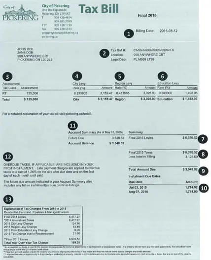 Paying Property Taxes | City of Pickering